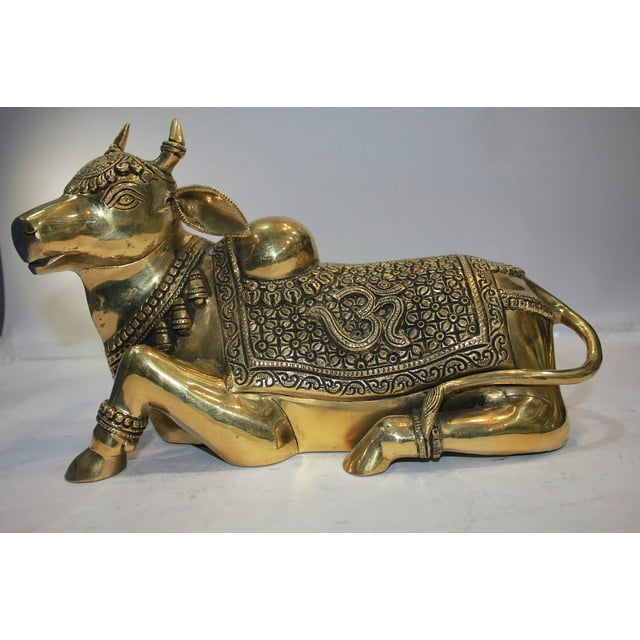 Brass Nandi Statue Idol 5.8kg | Nandi Statue | Gate keeper of Shiva ...