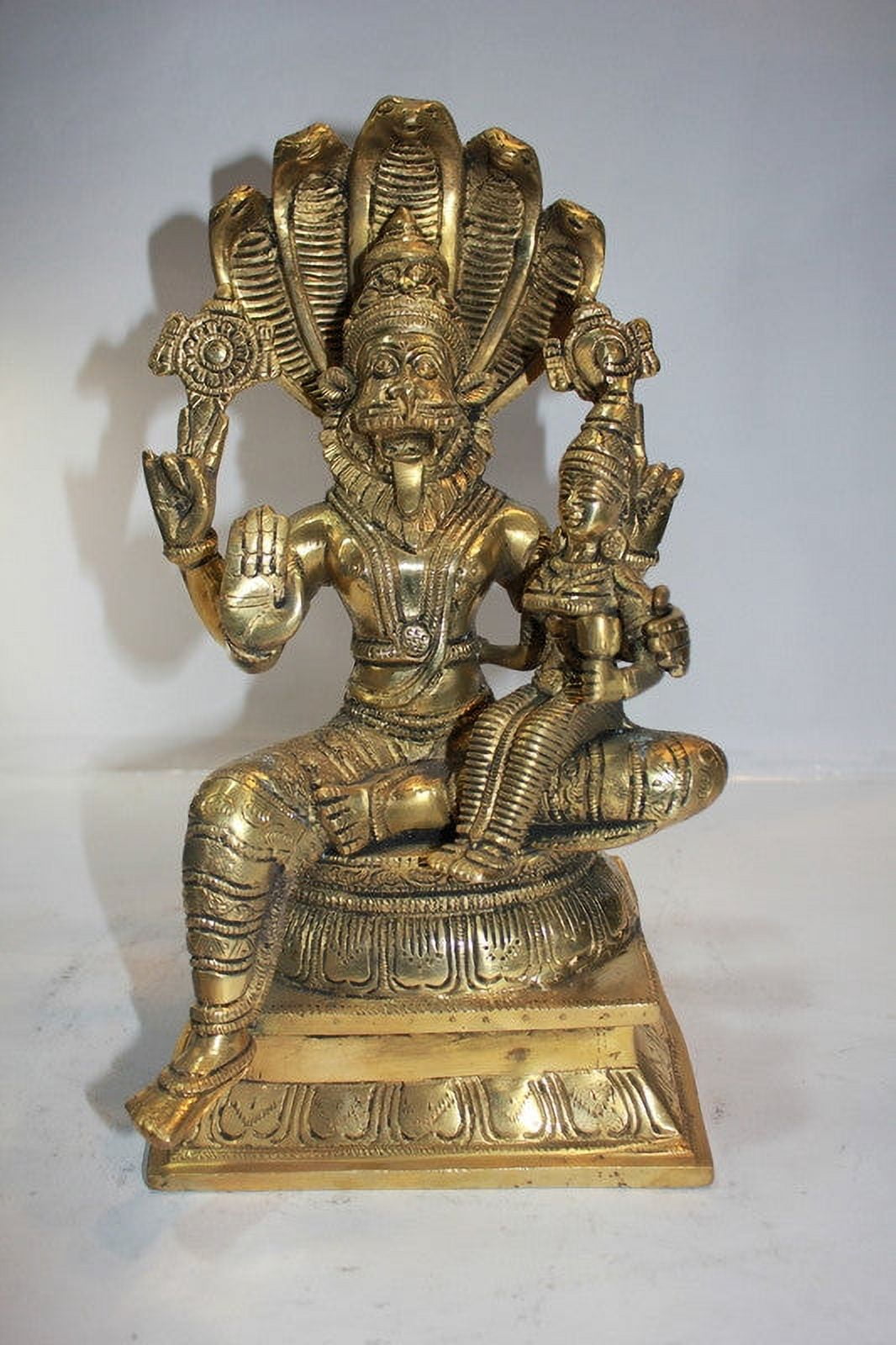 Brass Narsingh Bhagwan God Idol Statue 6.0kg, Narsimha Statue, Narsingh ...