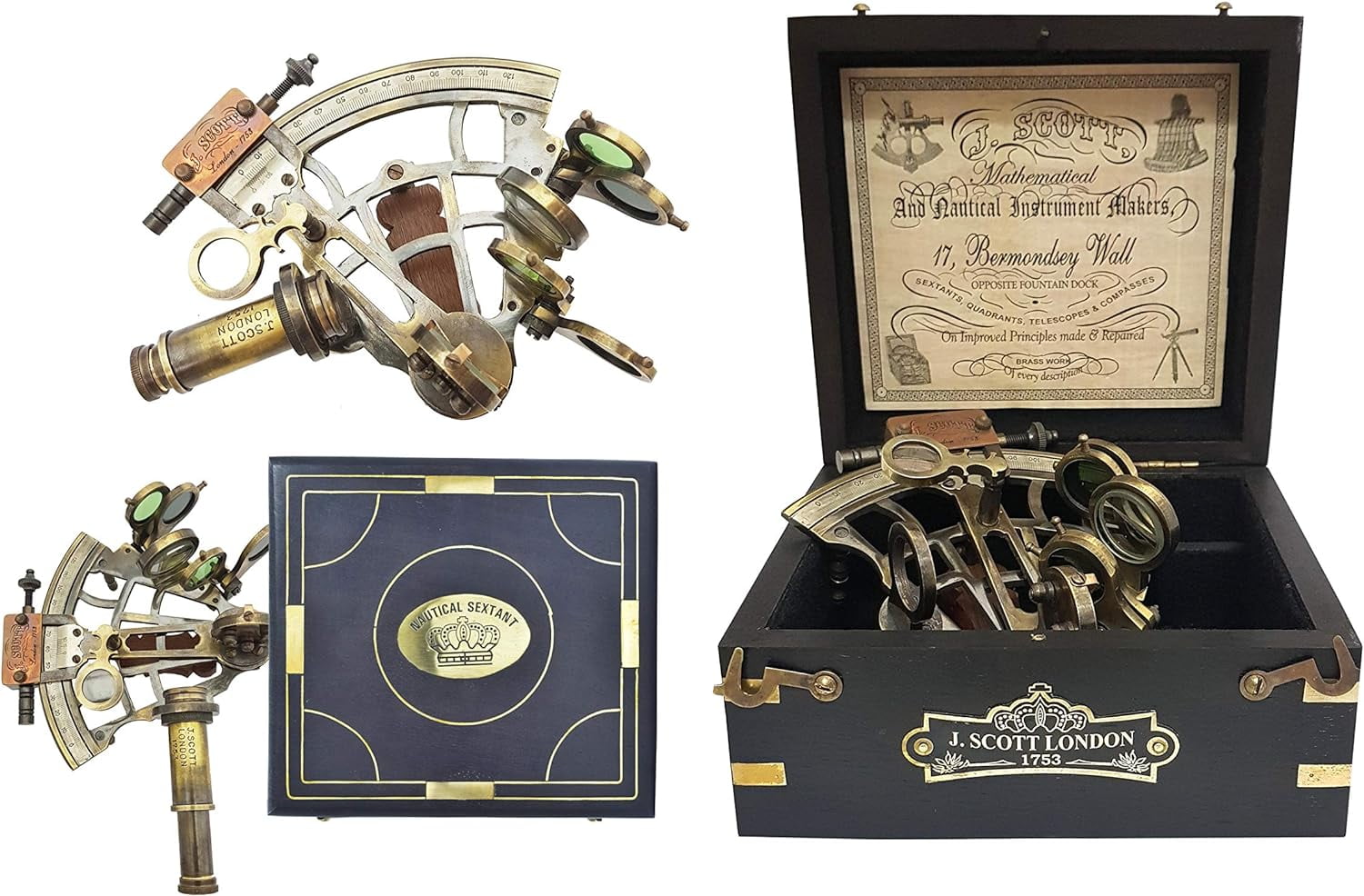 Brass Nautical Sextant Brass Navigation Instrument Sextante Navegacion ...