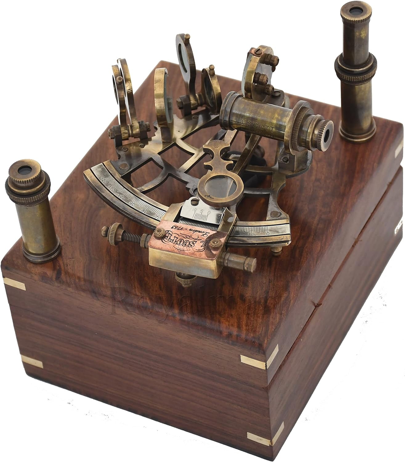 Brass Nautical Sextant J Scott London Vintage Antique Astrolabe Ship ...