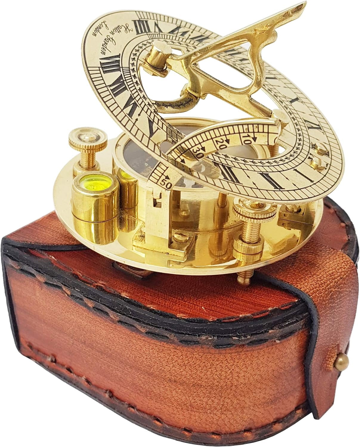 Brass Nautical - Sundial Compass with Intricate Detailing Comes in an ...