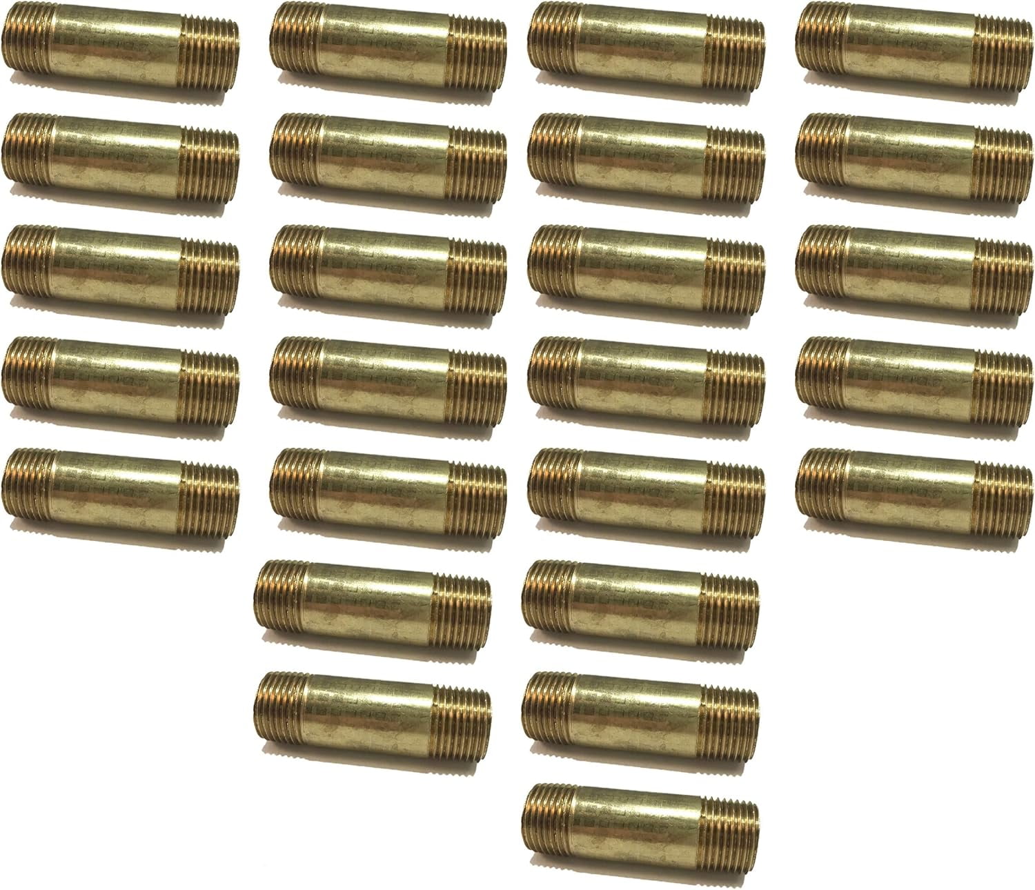Brass Nipple 3/8" X 3/8", 2" Length, Male NPT MNPT Fuel/AIR/Water/Oil ...