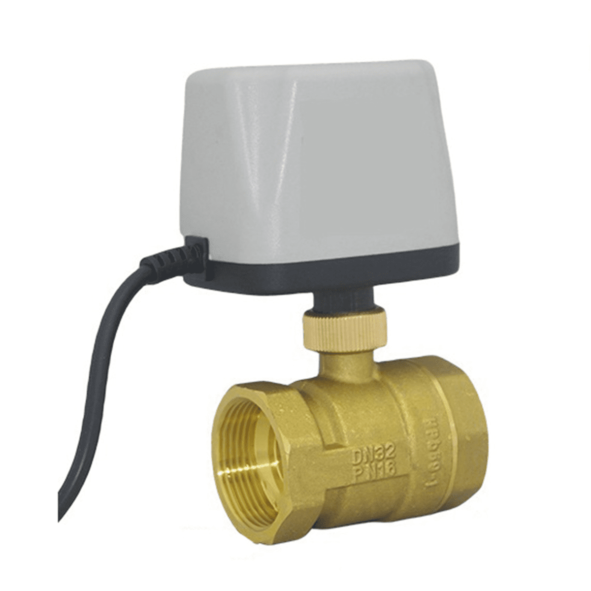 Brass Normally Closed Quick-Open Motorized Ball Valve 2-Wire Brass ...