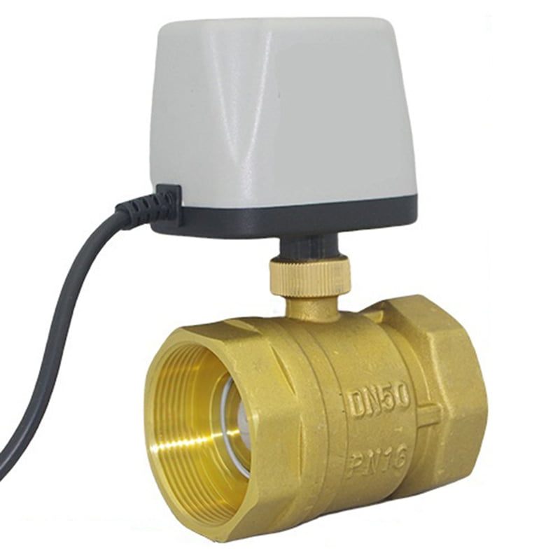 Brass Normally Closed Quick-Open Motorized Ball Valve 2-Wire Brass ...