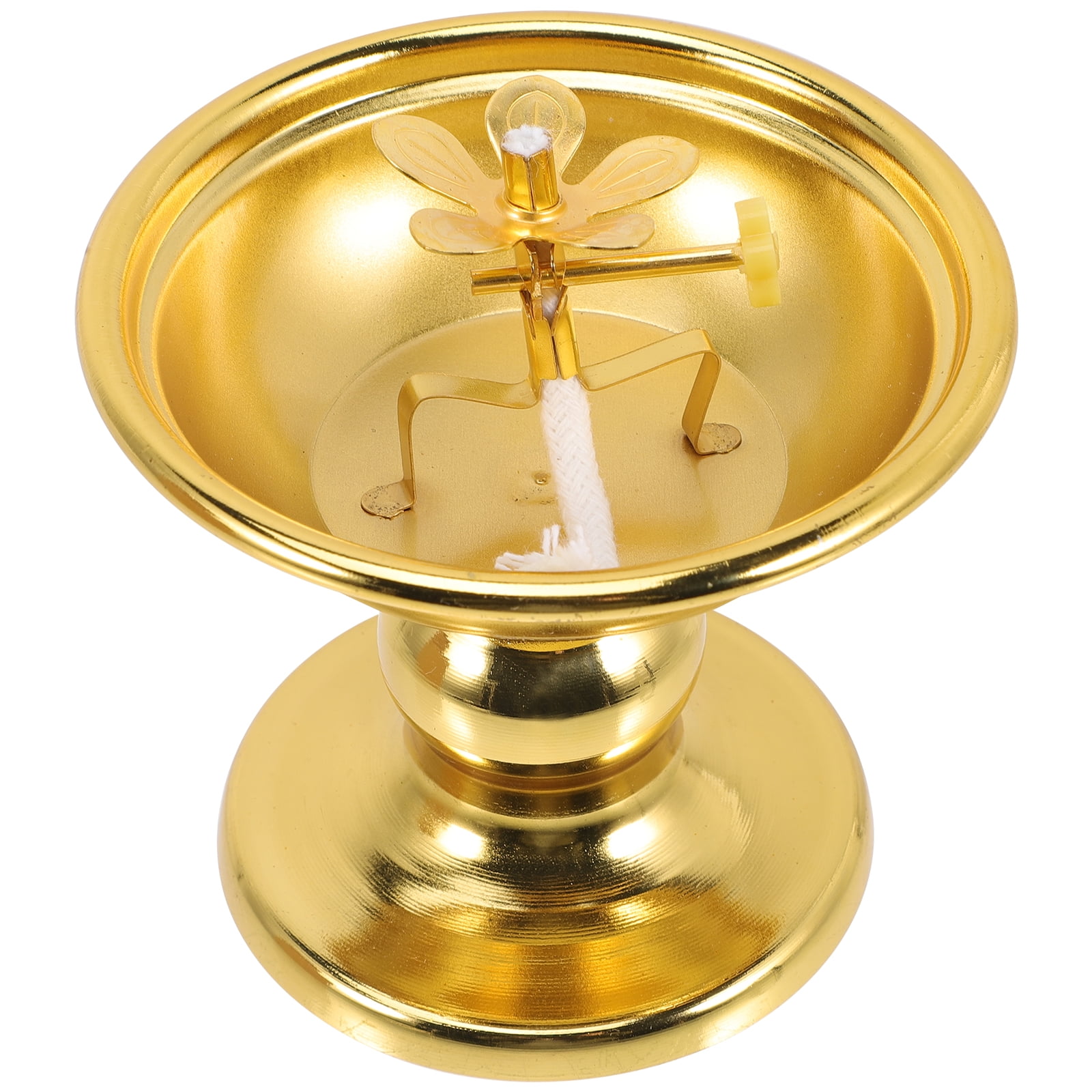 Brass Oil Lamp Decorative Tealight Holder Lotus Candle Stand Candles ...