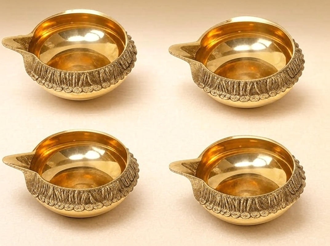 Brass Oil Lamp, Diya for Home Decor, traditional Indian Decor, Diya ...