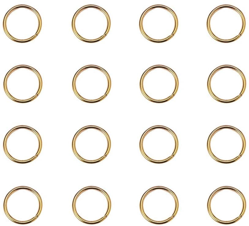 Brass Open Jump Rings Round Golden 10x1mm 18 Gauge 8mm inner diameter ...