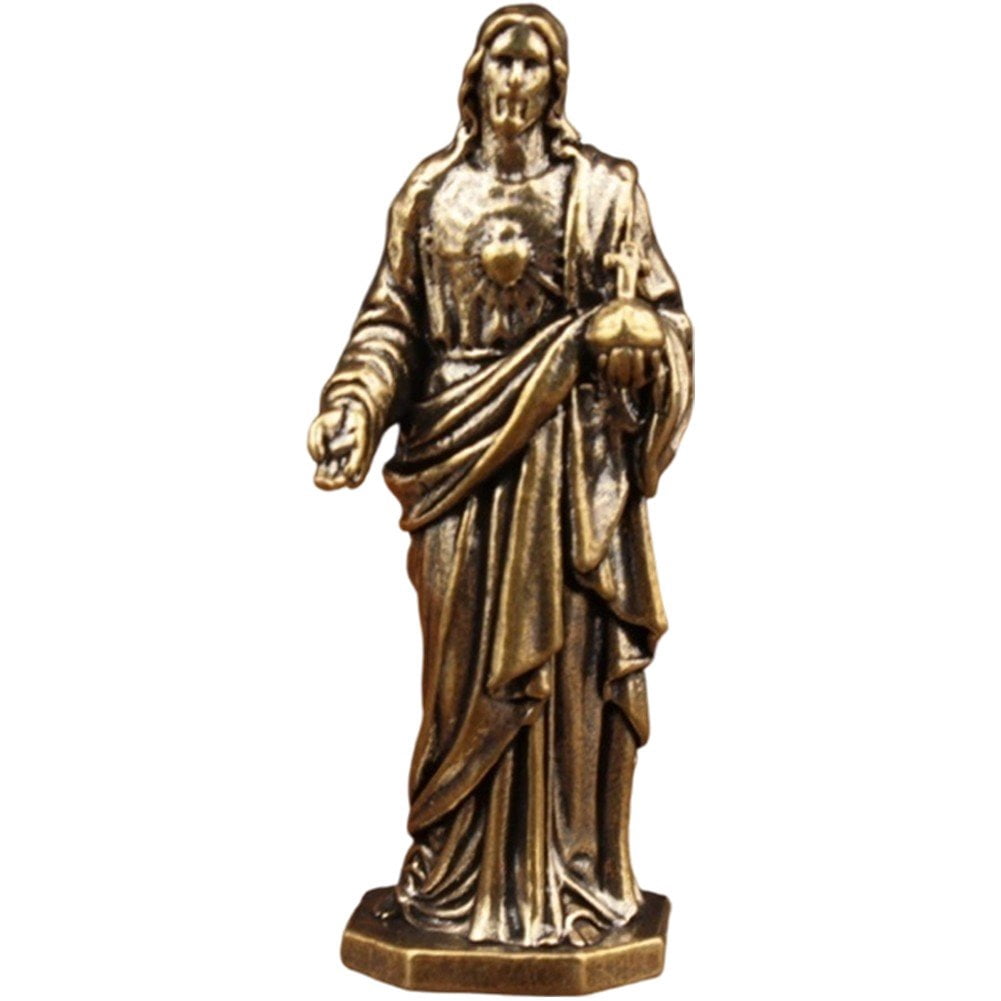 Brass Ornaments, Mini Jesus Figure Statue, Jesus Sculpture Christian ...