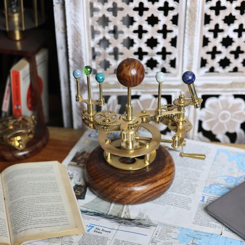 Brass Orrery a Luxury Art Piece for Book Shelves, A Functional Model of ...