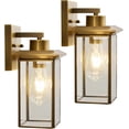Brass Outdoor sconces, Exterior Wall Light Fixtures, Bronze Porch ...