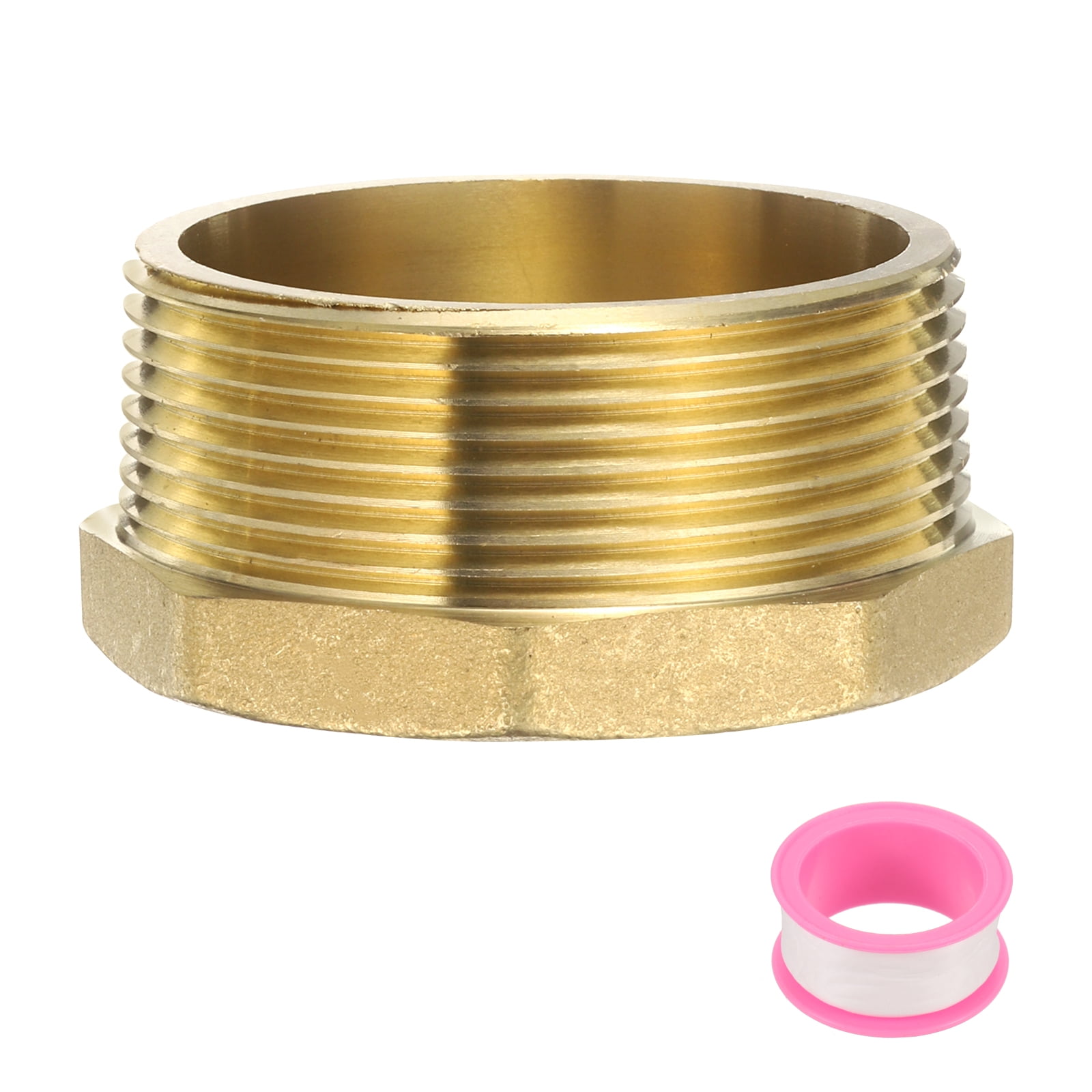 Brass Outer Hex Thread Fittings, G2" Male Brass Plug Male Threaded ...