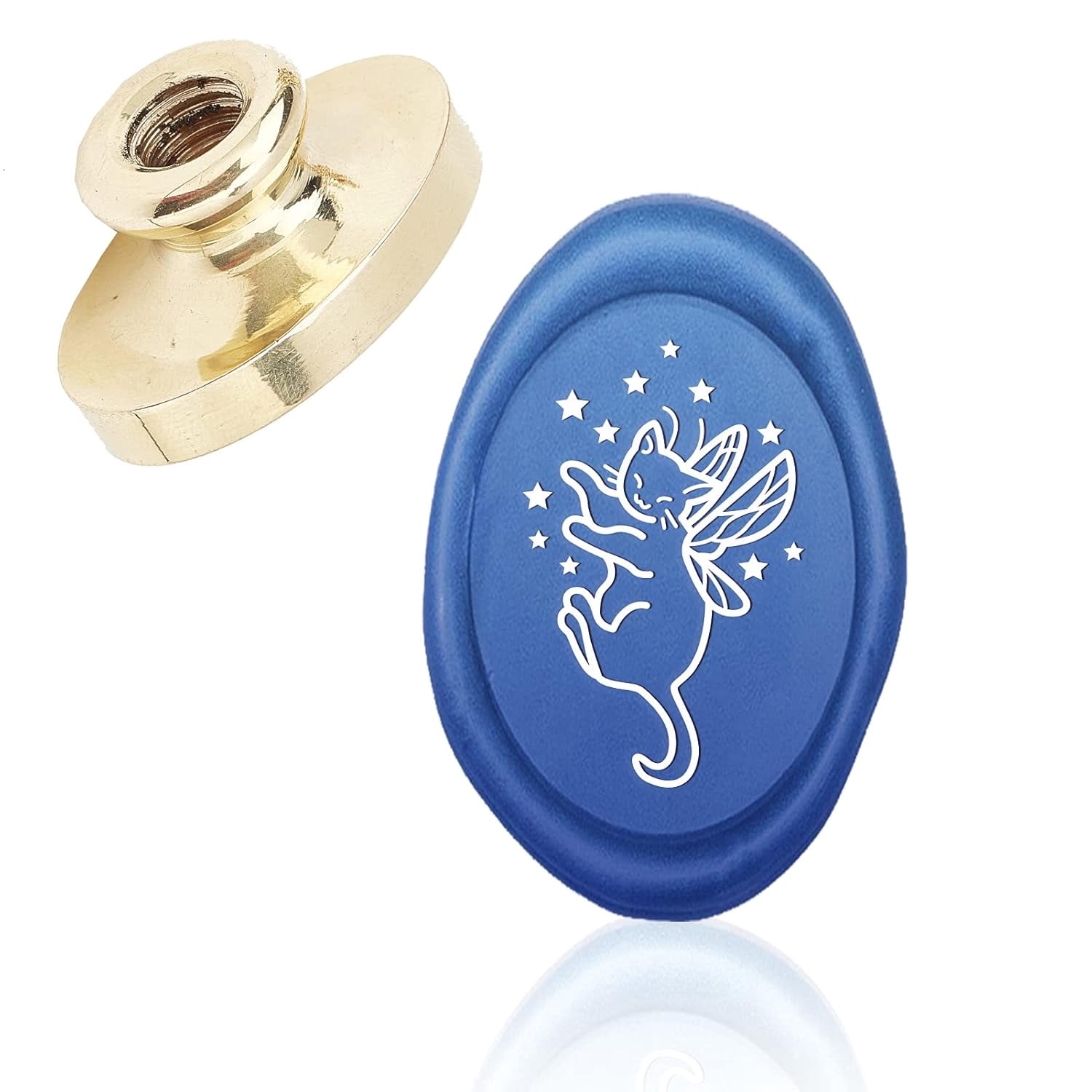 Brass Oval Wax Seal Stamp Head Replacement No Handle 1.18in/3cm x 0 ...