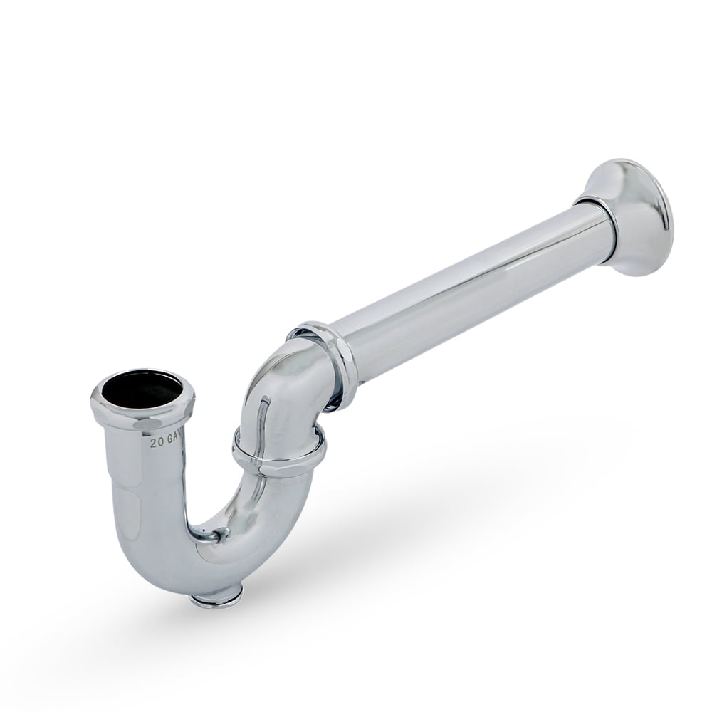 Brass P-Trap 1-1/2" Utility Style Sink Waste Trap w/ Flange and ...