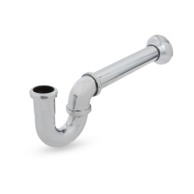 Brass P-Trap 1-1/2" Utility Style Sink Waste Trap w/ Flange and ...