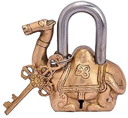 Brass Padlock - Lock with Keys - Working Functional - Brass Made - Type ...