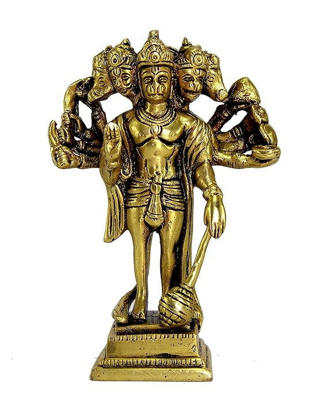Brass Panchmukhi Hanuman Anjaneya Pavan Putra Bajrangbali Idol Murti ...