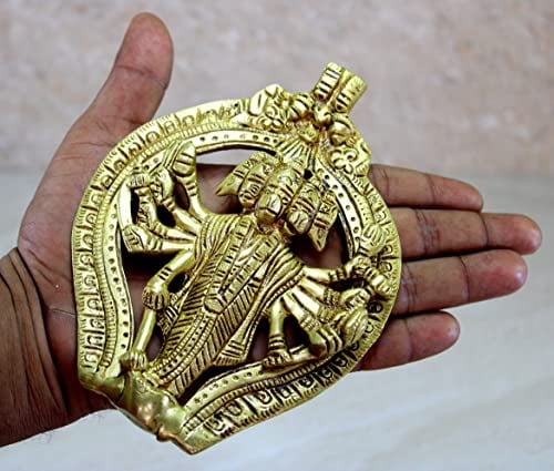Brass Panchmukhi Hanuman Wall Hanging Anjaneya Pavan Putra Bajrangbali ...