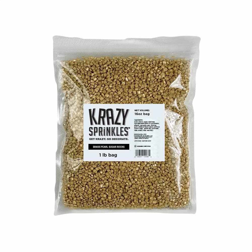 Brass Pearl Sugar Rocks Edible Sprinkles (1 pound) Candy Decor for ...