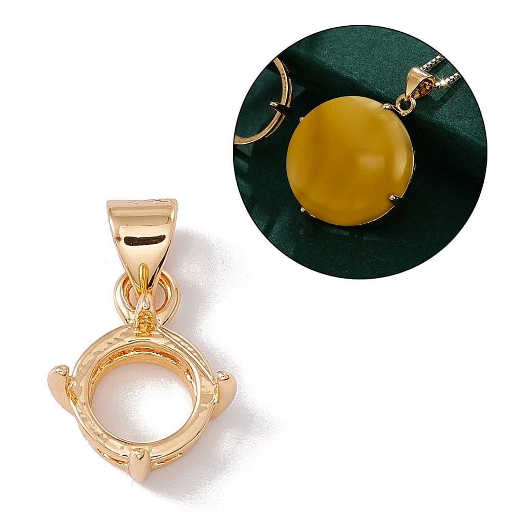 Brass Pendant Cabochon Settings Basket Pendant Setting with Prongs ...