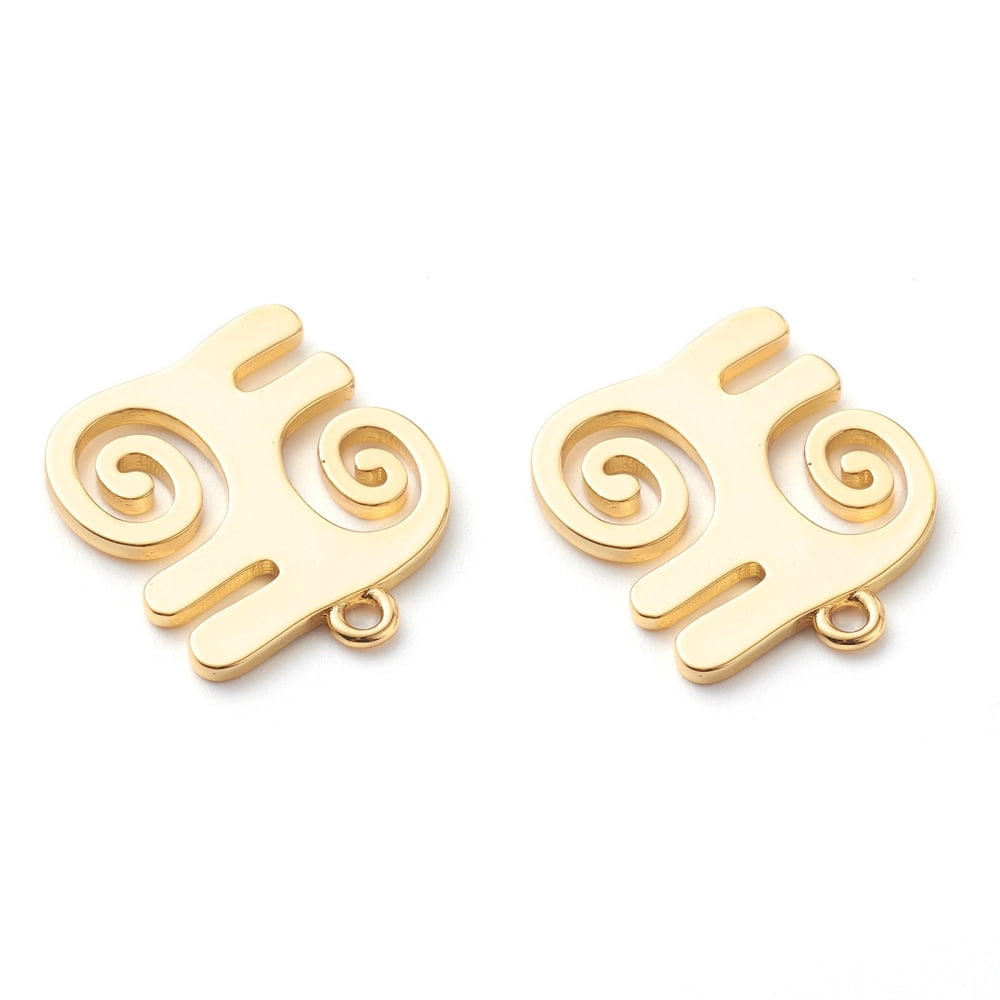 Brass Pendants Long-Lasting Plated Adinkra Symbols Real 18K golden ...