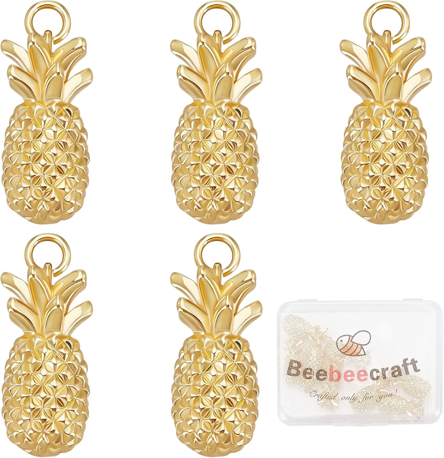 Brass Pendants with Jump Ring Cadmium Free & Lead Free Pineapple Real ...