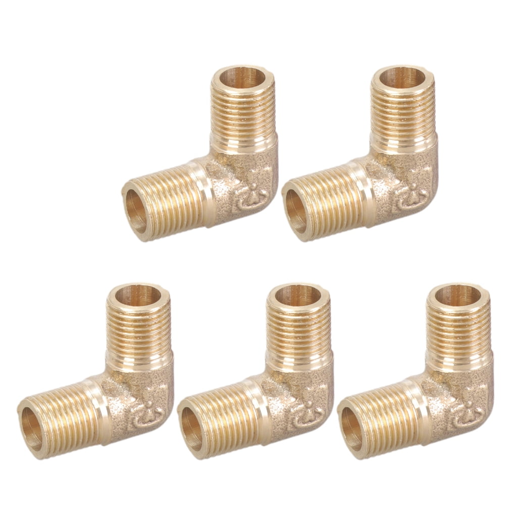 Brass Pipe Connectors Leakage Proof Threaded Fittings 90 Degree ...