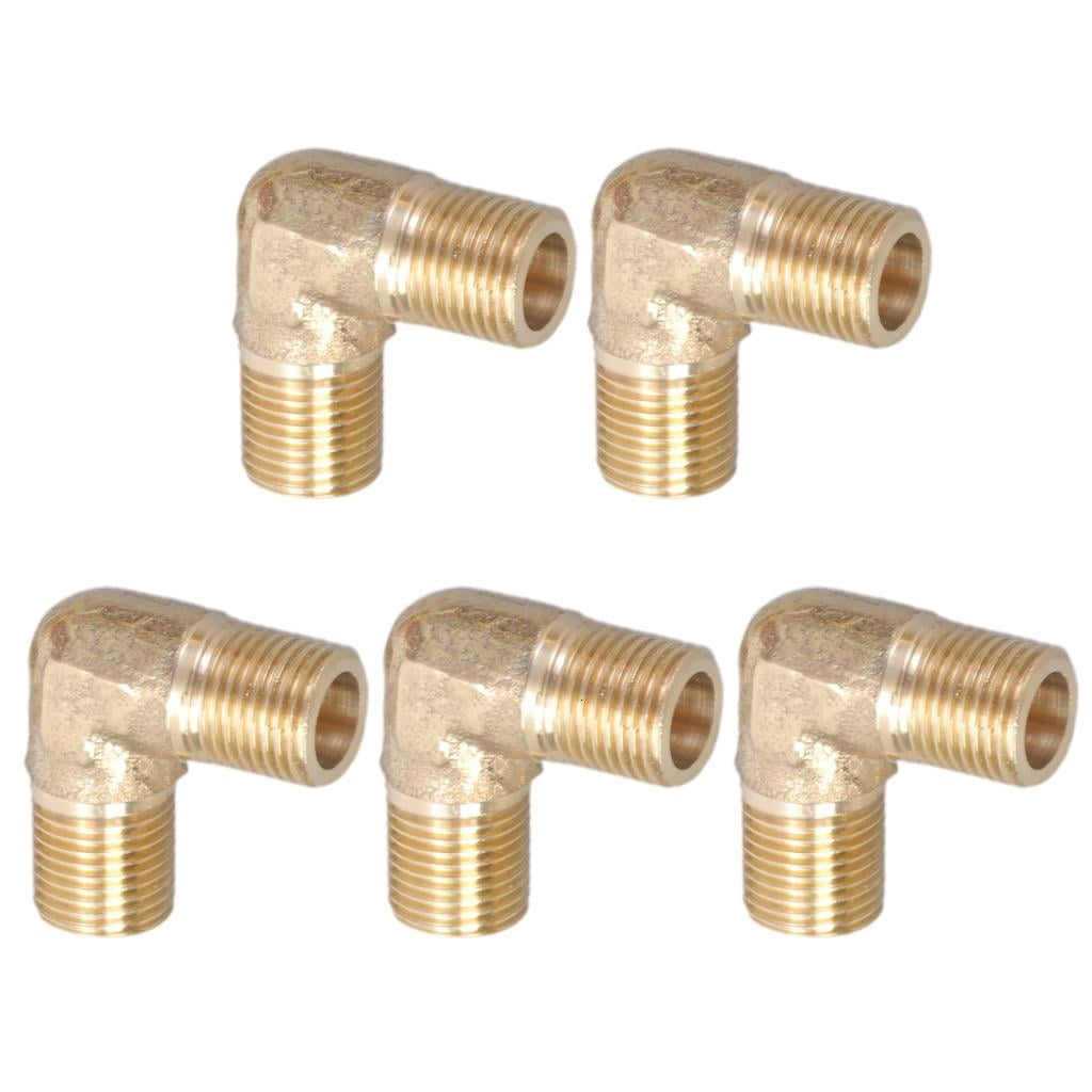 Brass Pipe Connectors Leakage Proof Threaded Fittings 90 Degree Threaded Elbows Multiple Type ...