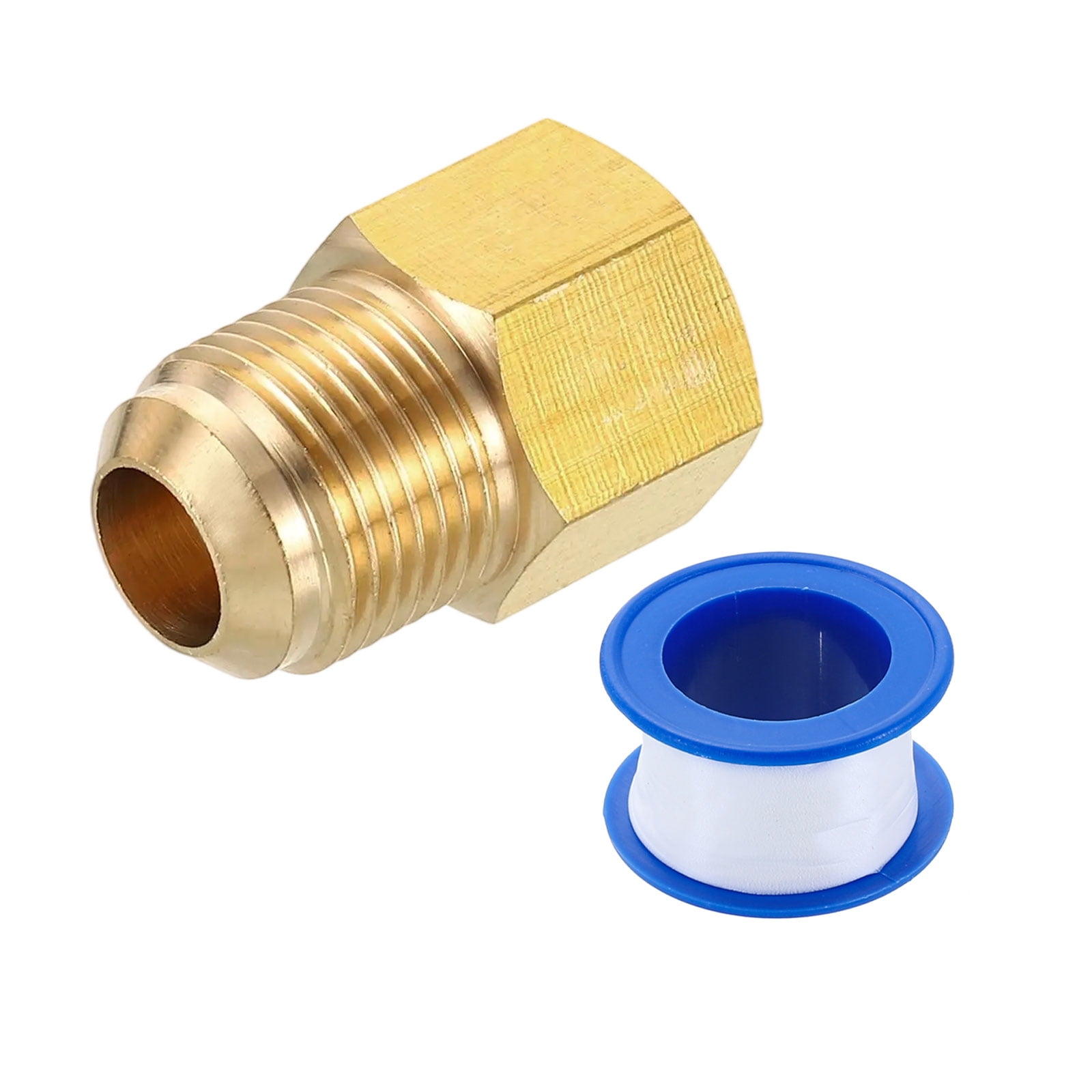 Brass Pipe Fitting, 1/2 SAE Male x 3/8 SAE Female Pipe Adapter ...