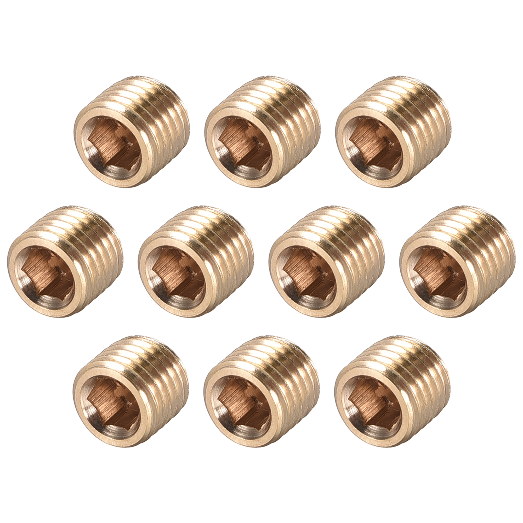 Brass Pipe Fitting - Hex Counter Sunk Plug 1/16NPT Male Socket Drive ...