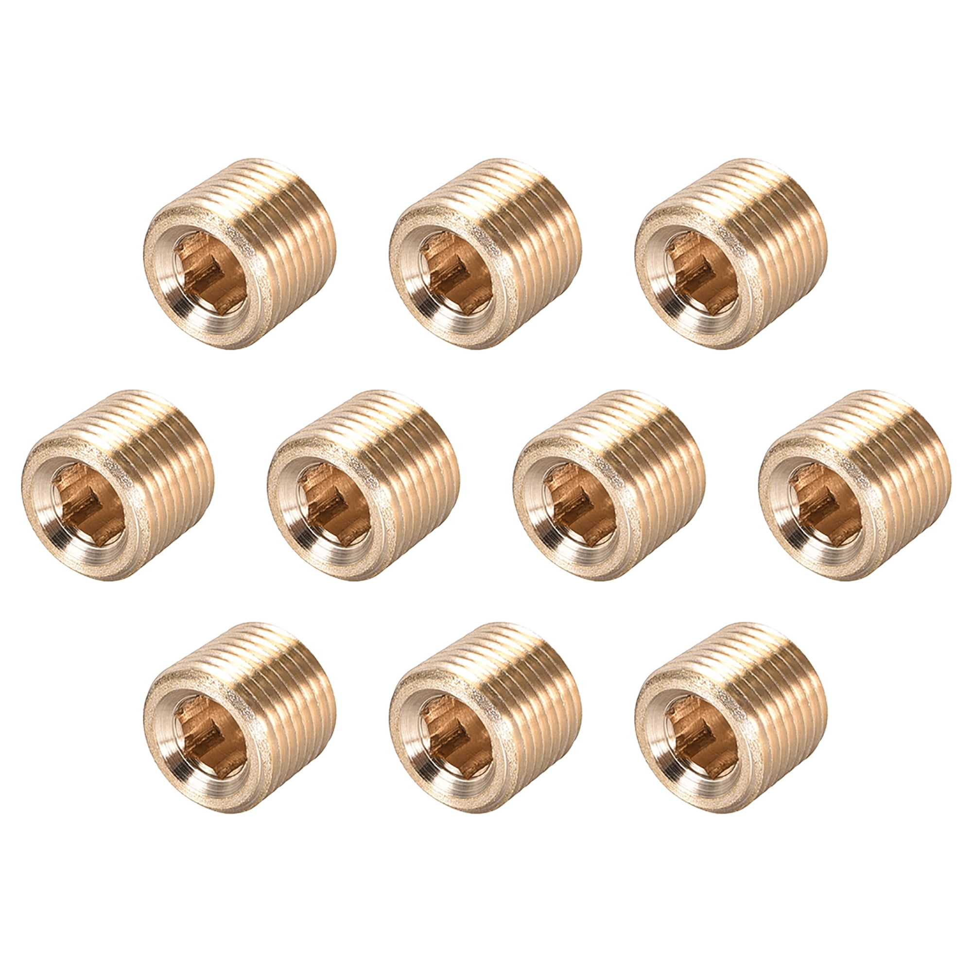 Brass Pipe Fitting - Hex Counter Sunk Plug 1/8NPT Male Socket Drive ...
