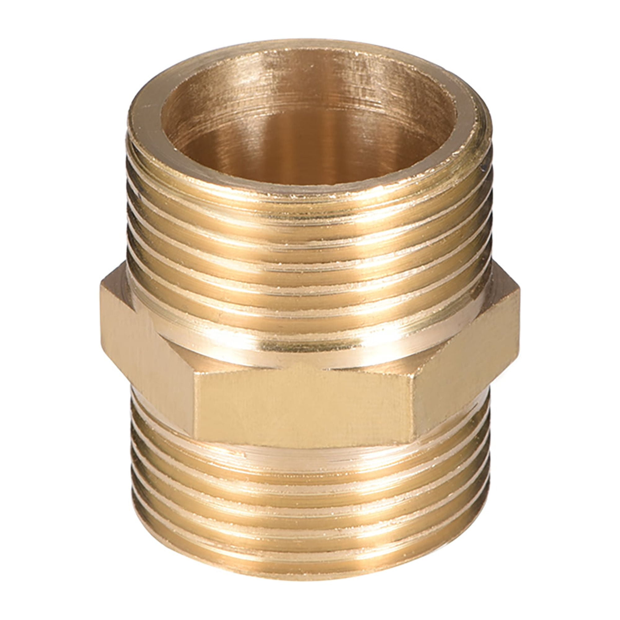 Brass Pipe Fitting Hex Nipple, 3/4" x 3/4" G Male Pipe Brass Fitting ...