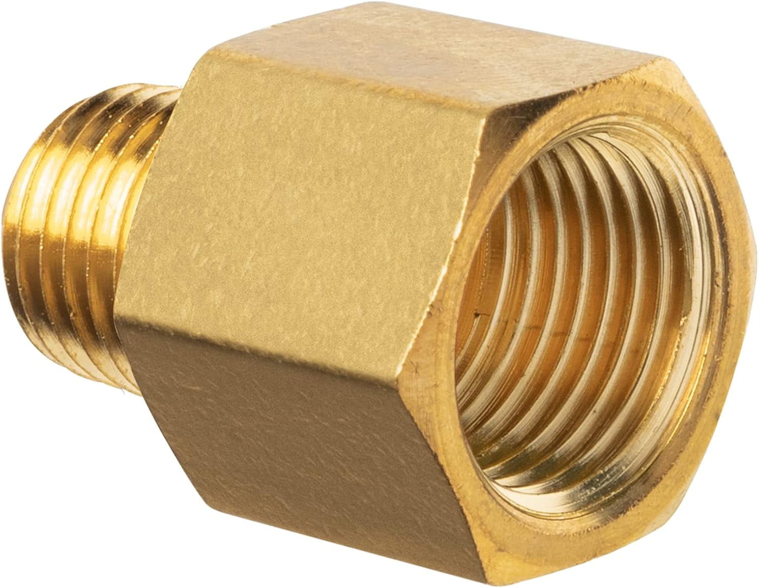 Brass Pipe Fitting, Reducer Adapter, 1/2" NPT Male x 3/4" NPT Female, Ideal for Air, Propane, LP ...