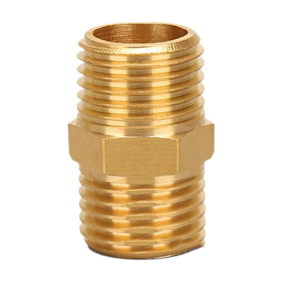 Brass Pipe Hexagonal Connector Pipe Adapter Fitting Equal Nipples ...