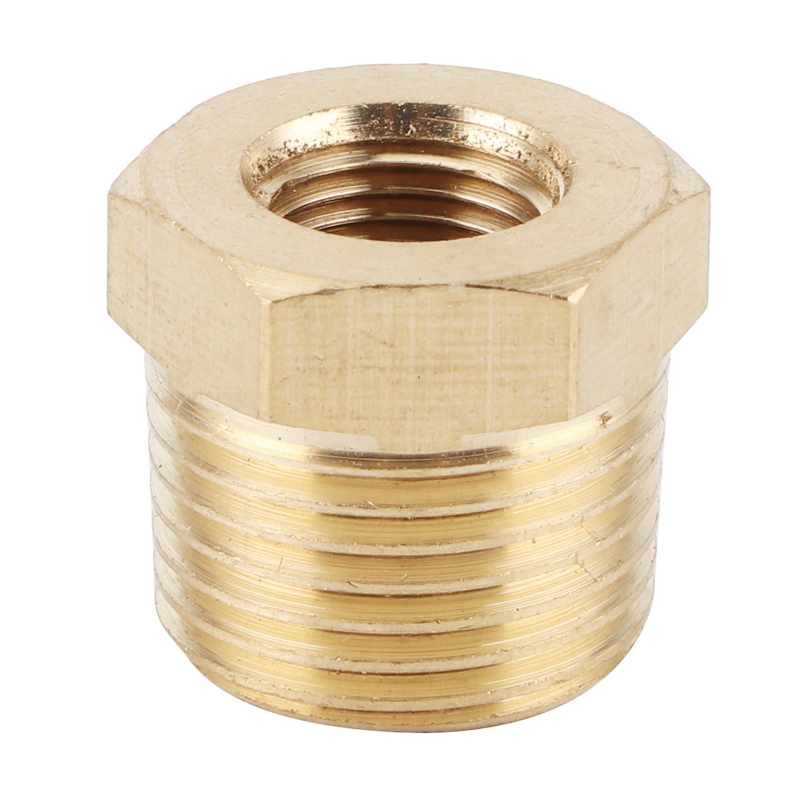 Brass Pipe Reducer Adapter NPT Bushing Fitting 3/8in Male to 1/8in ...