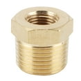 Brass Pipe Reducer Adapter NPT Bushing Fitting 3/8in Male to 1/8in Female for Water Fuel Gas Oil ...