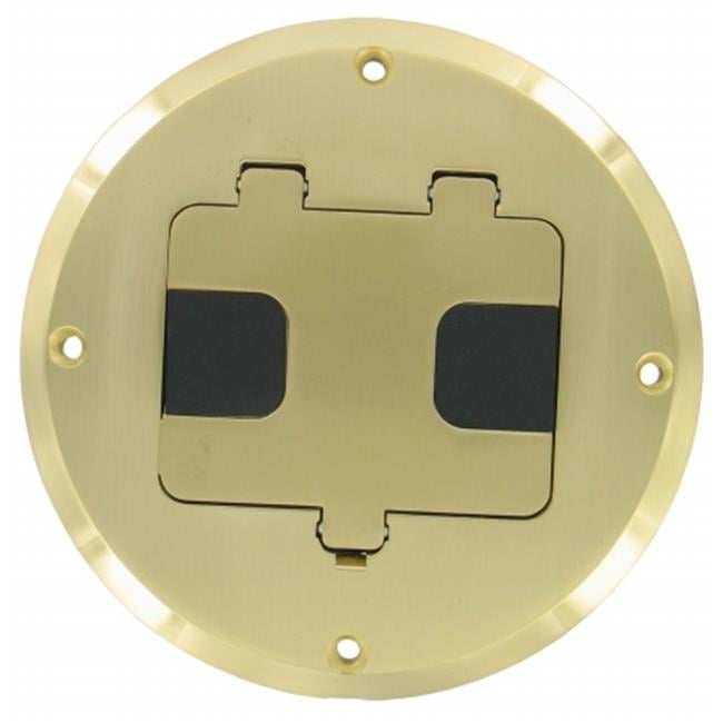 Brass Plated Concealed Receptacle Floor Box Kit - Walmart.com