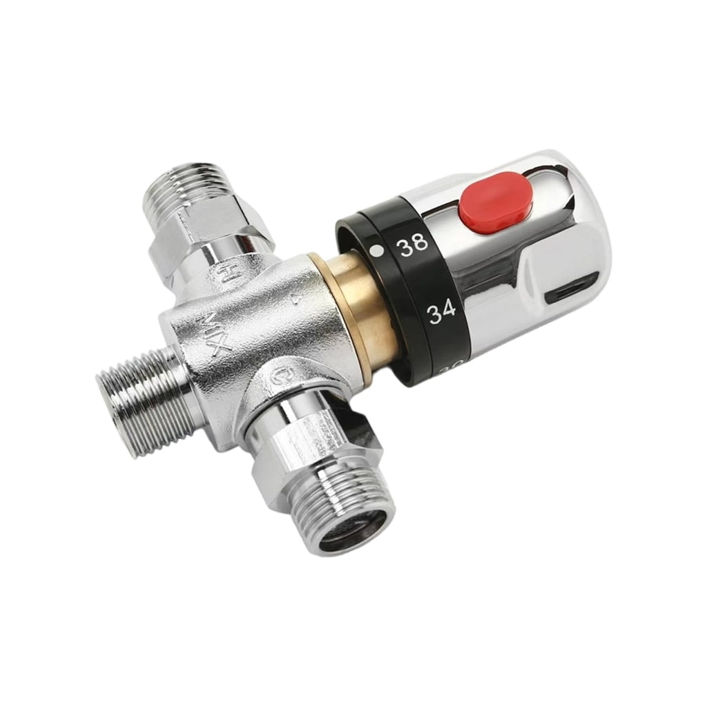 Brass Plated Thermostatic Mixing Valves Easy Installation Temperature ...