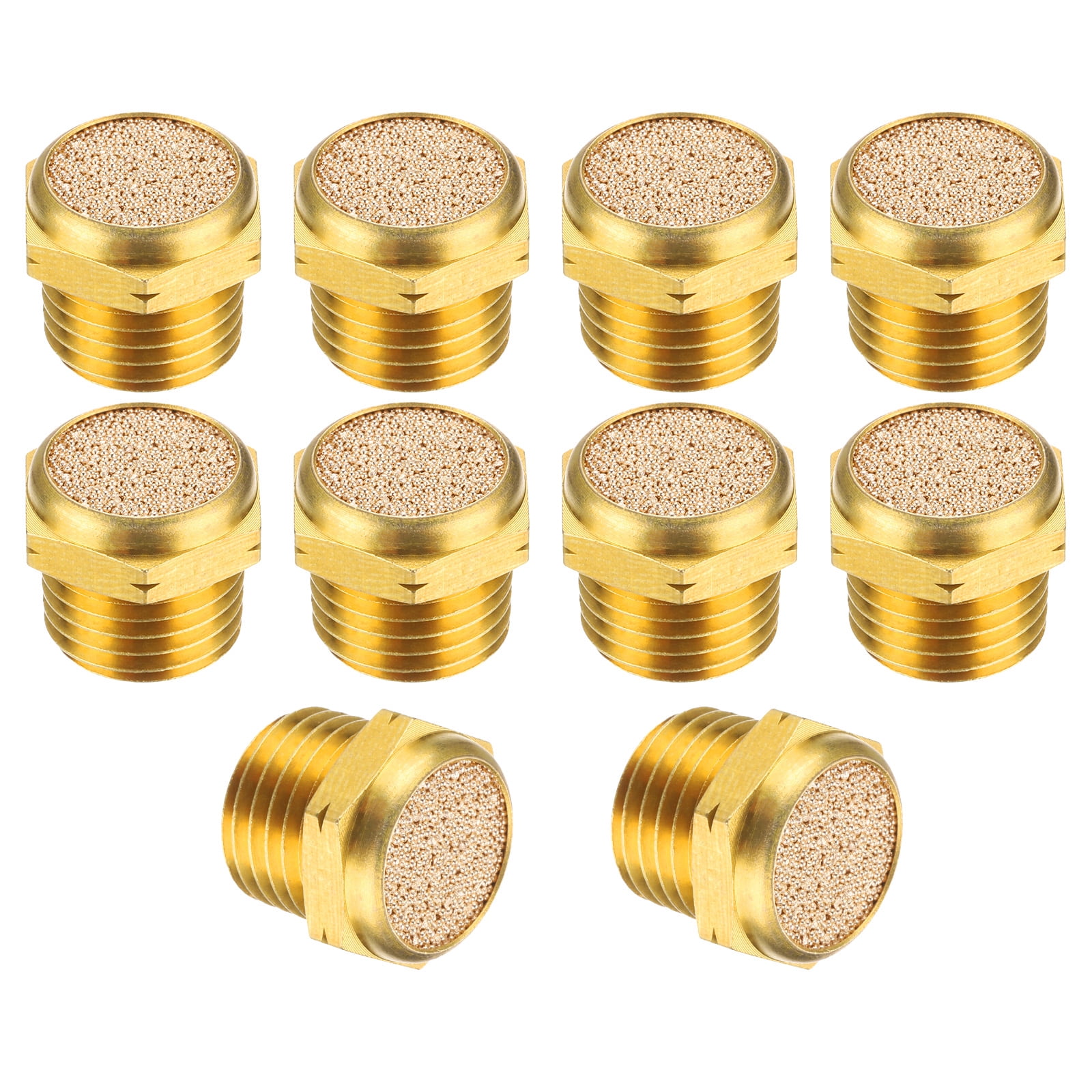 Brass Pneumatic Exhaust Muffler G 1/4 Sintered Bronze Air Compressor ...