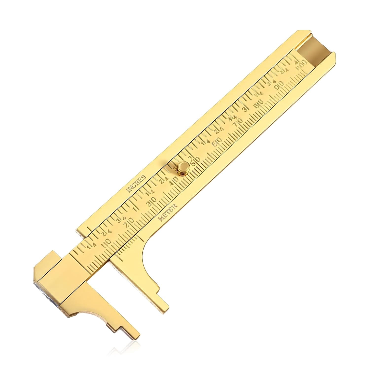 Brass Pocket Caliper with Double Scale Sliding, Measuring Tool mm/inch ...