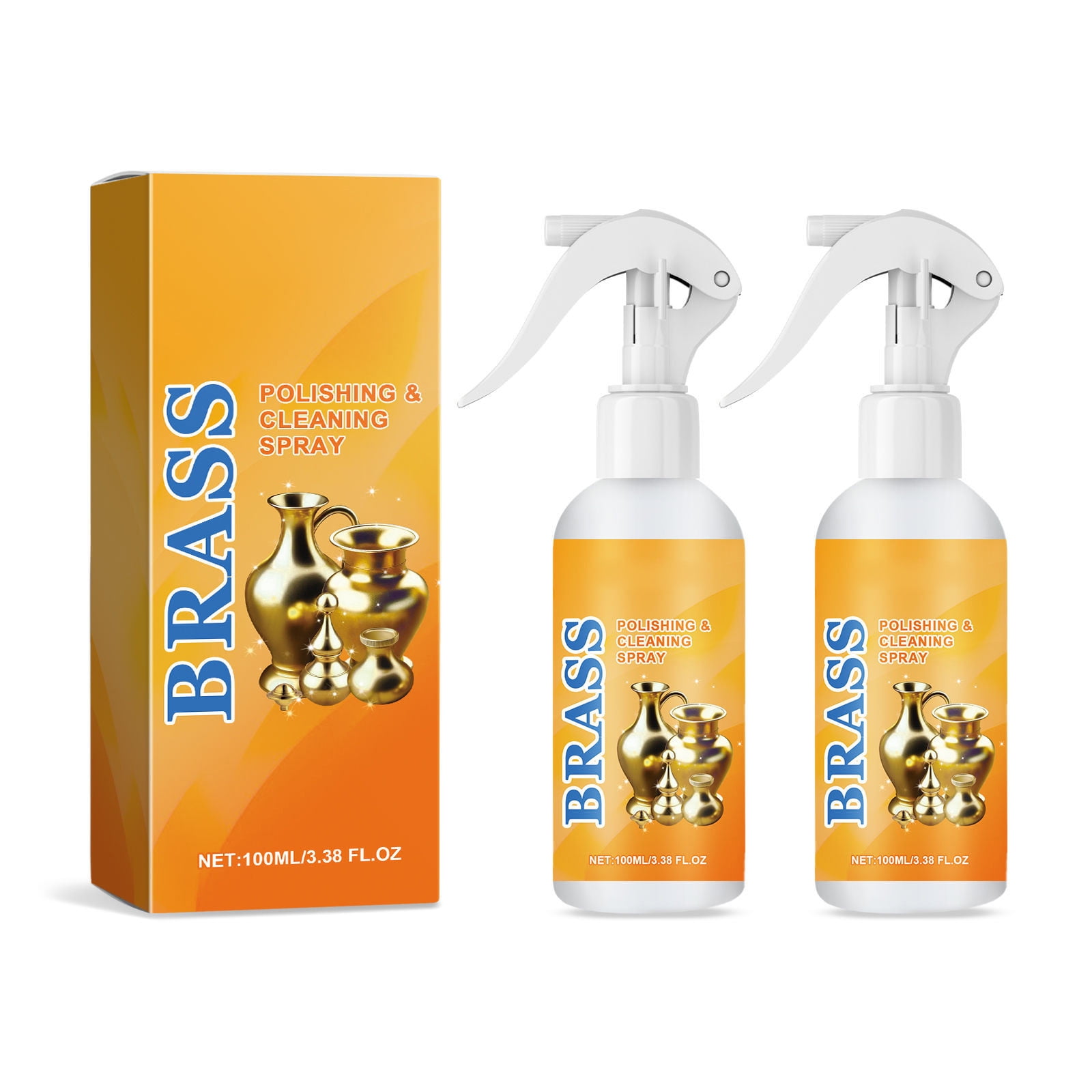 Brass Polish Spray, Instant Brass Cleaner for Tarnish Oxidation and ...