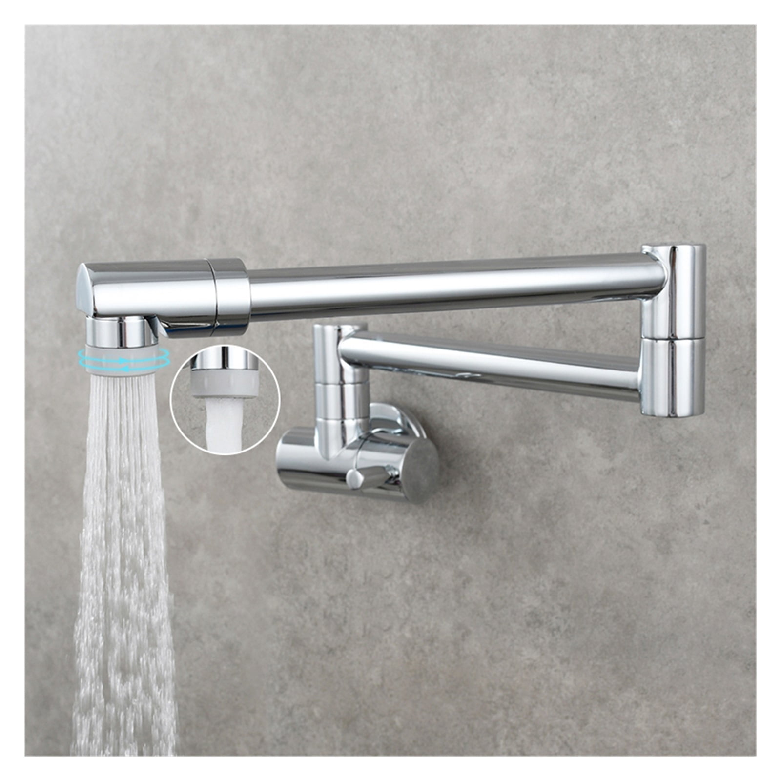 Brass Pot Filler Faucet 360 Rotatable Folding Lengthened Folding Tap ...