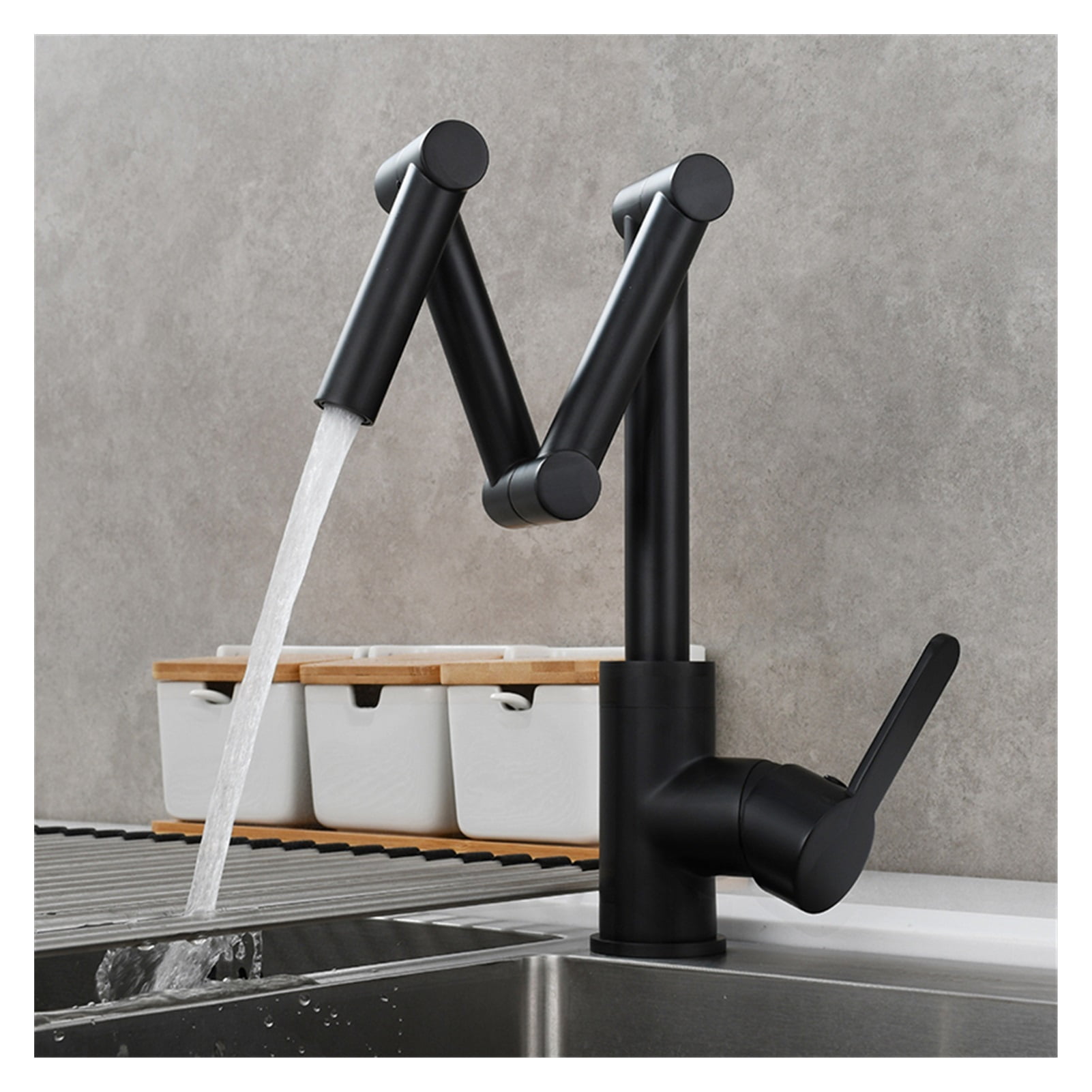 Brass Pot Filler Faucet Deck Mounted Three-Section Extension Folding ...