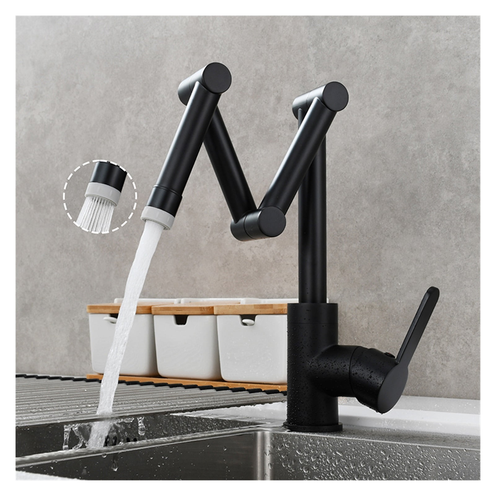 Brass Pot Filler Faucet Deck Mounted Three-Section Extension Folding ...