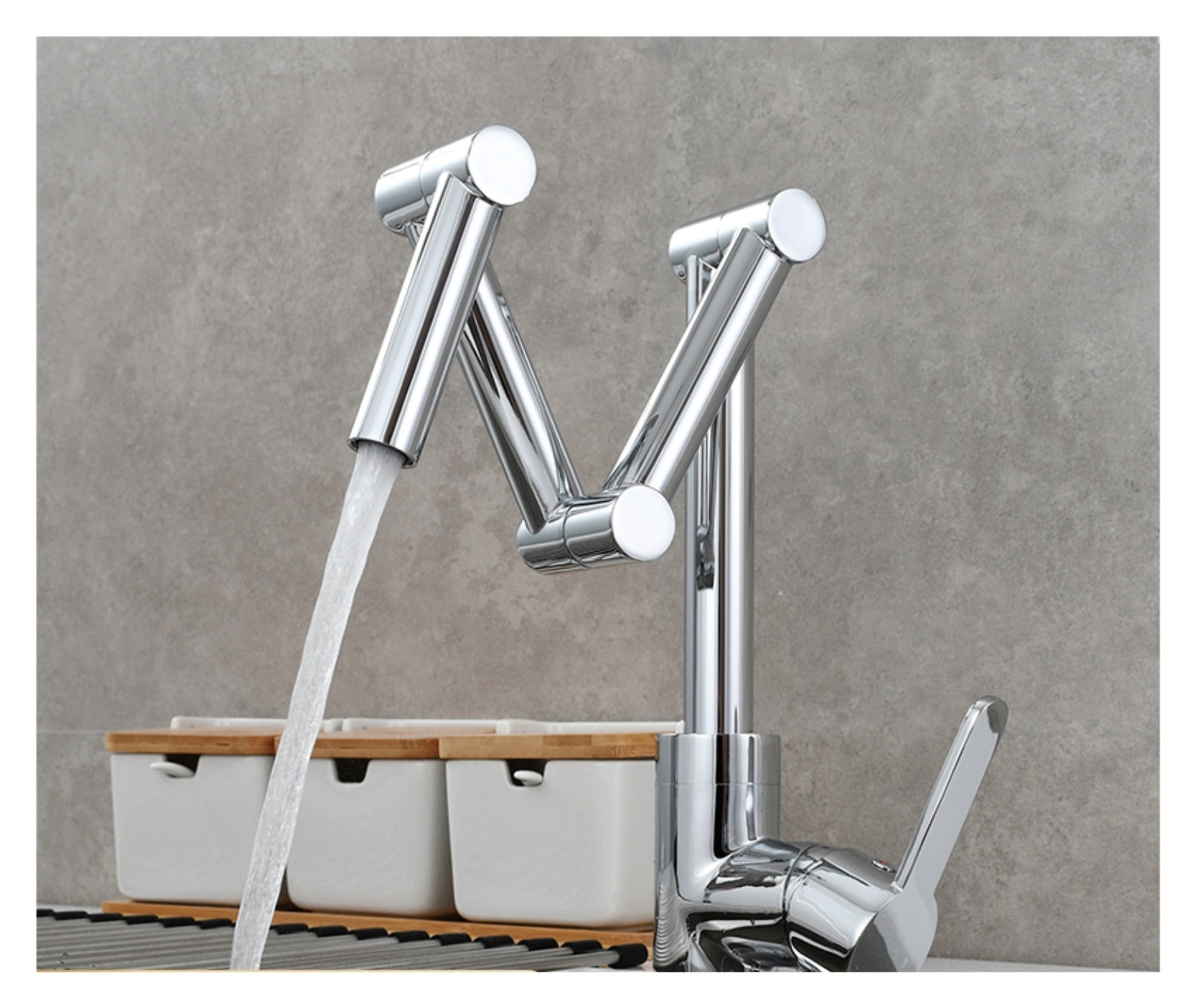 Brass Pot Filler Faucet Deck Mounted Three-Section Extension Folding ...