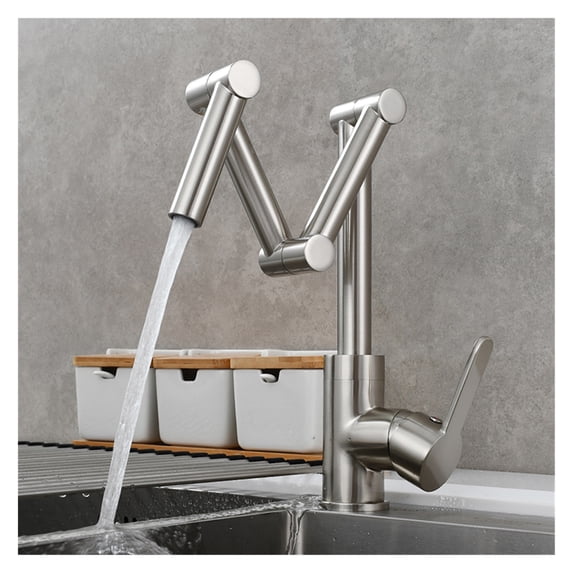 Brass Pot Filler Faucet Deck Mounted Three-Section Extension Folding ...