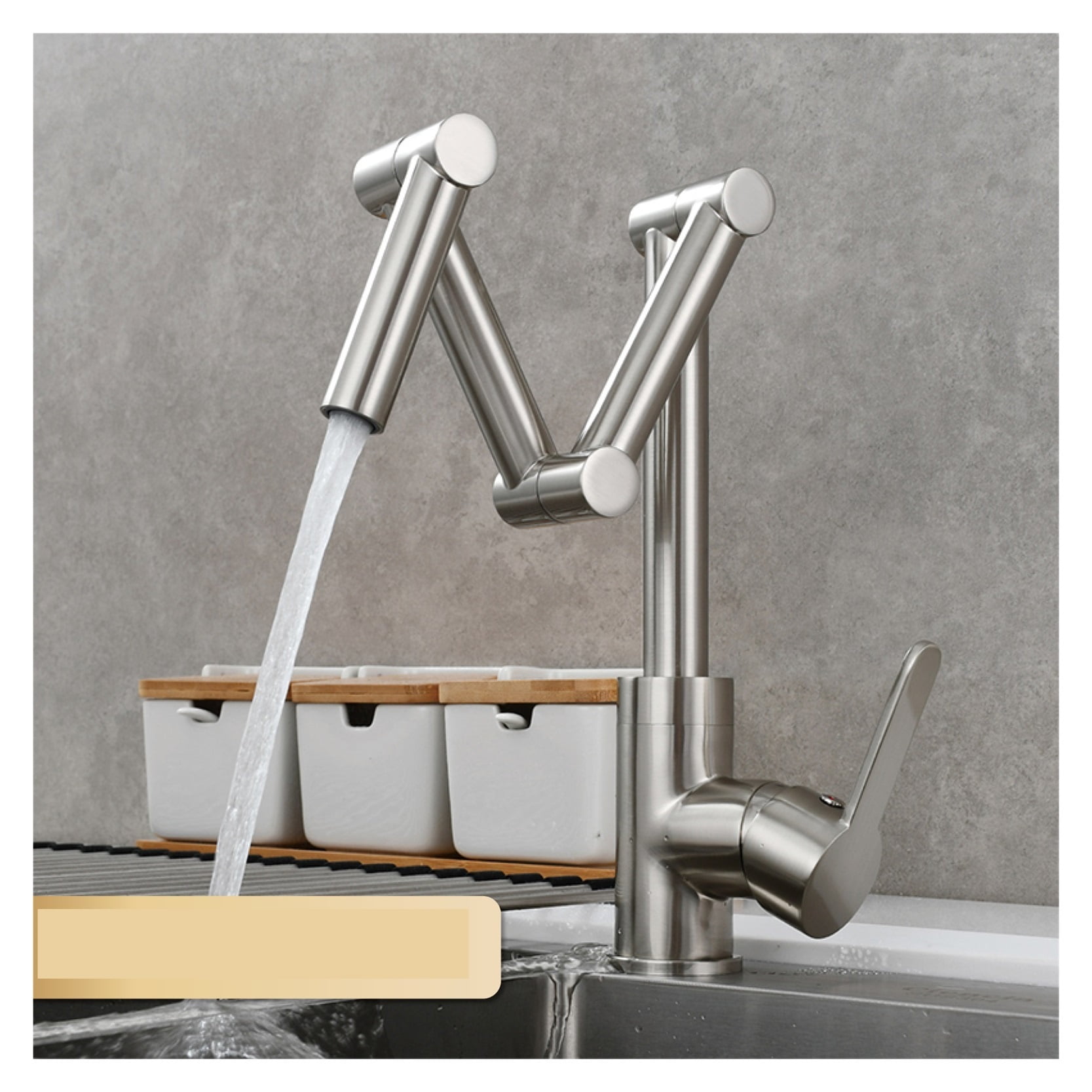 Brass Pot Filler Faucet Deck Mounted Three-Section Extension Folding ...