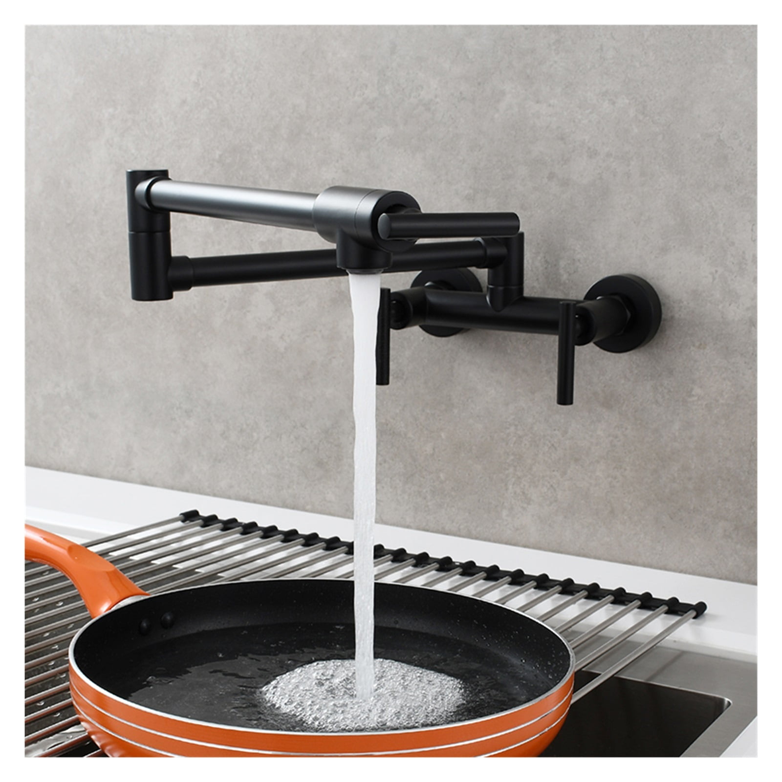 Brass Pot Filler Faucet With Double Joints Hot And Cold Water Kitchen ...