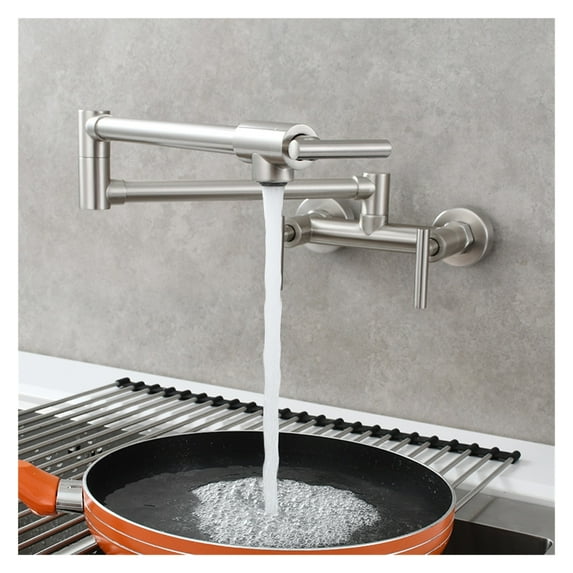 Brass Pot Filler Faucet With Double Joints Hot And Cold Water Kitchen ...