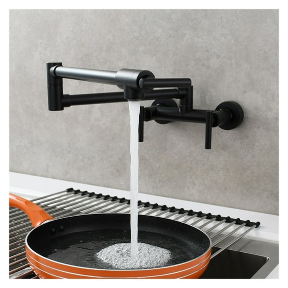 Brass Pot Filler Faucet With Double Joints Hot And Cold Water Kitchen ...