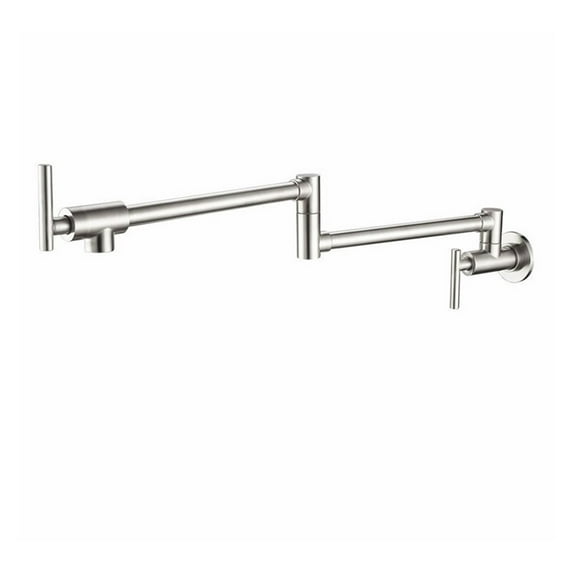 Brass Pot Filler Tap Wall Mounted Kitchen Sink Faucet Black Single Cold ...